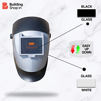 Buildingshop Weldcraft Superior Welding Helmet Glass Mask for Eye Prot