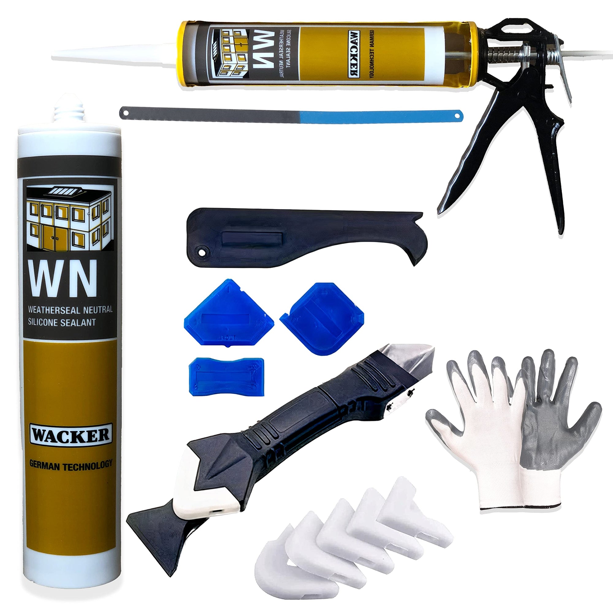 Wacker Silicon Glue Sealant (10.1 oz): Waterproof for Windows, Aquariu