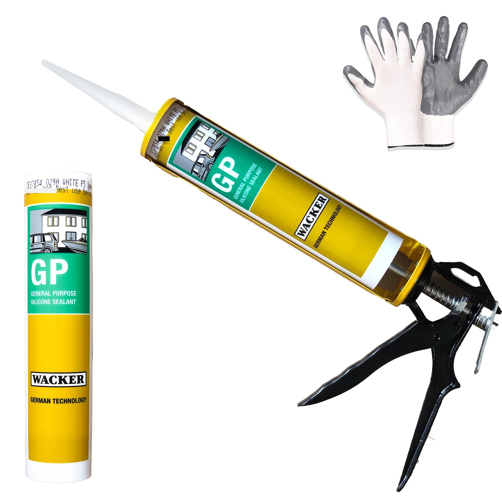 Wacker Silicon Glue Sealant (10.1 oz): Waterproof for Windows, Aquariu